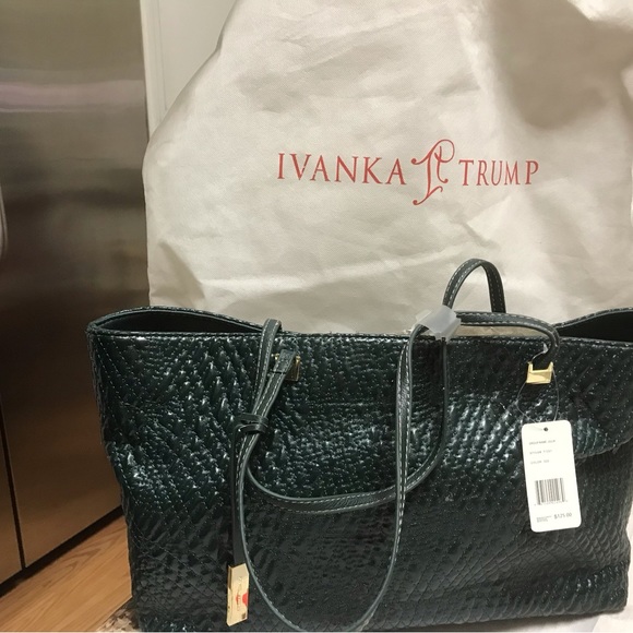 Ivanka Trump | Bags | Green Ivanka Trump Leather Bag Brabant New W Tags ...